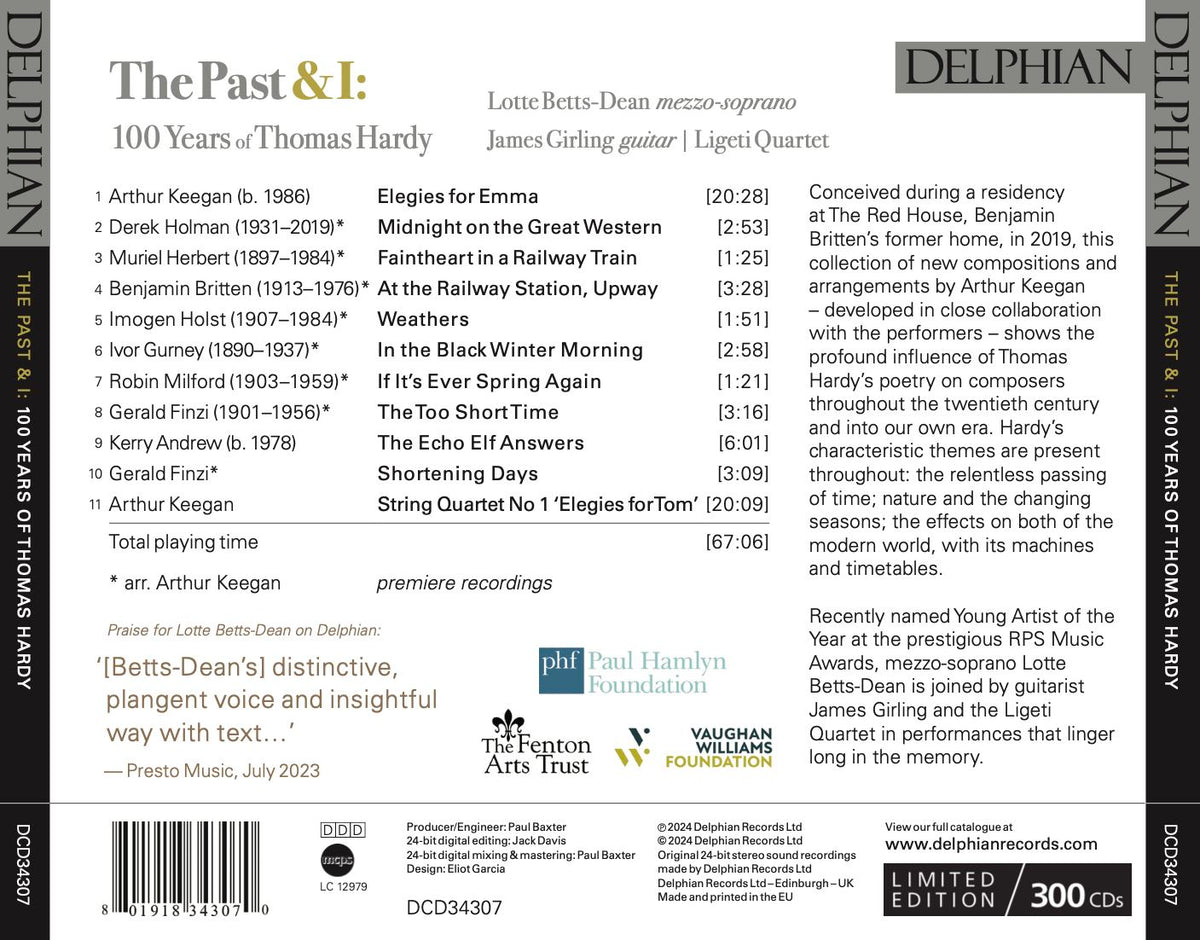 The Past & I: 100 Years of Thomas Hardy - Delphian Records